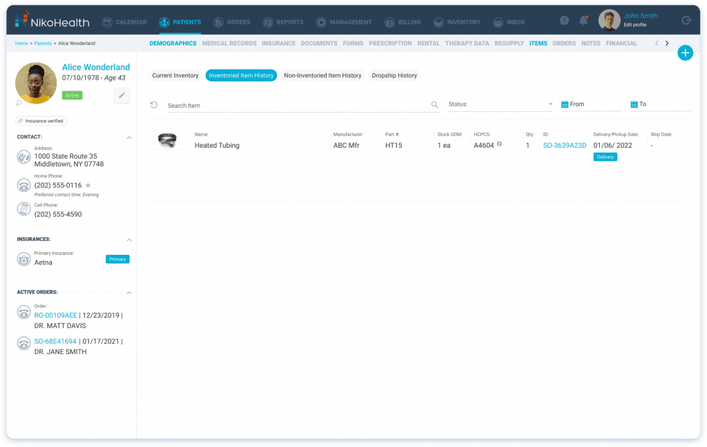 Features of DME / HME Software NikoHealth