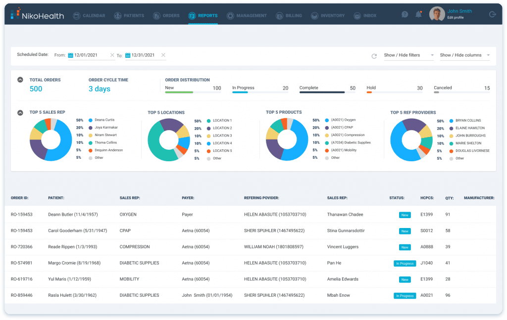 Features of DME / HME Software NikoHealth